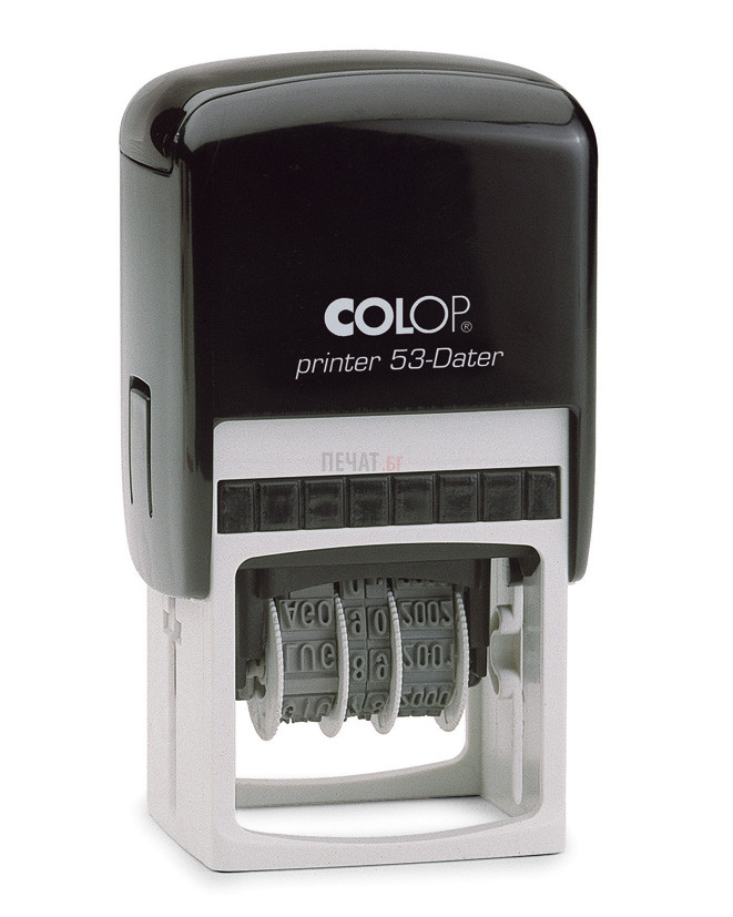 Печат с Датник Colop Printer 53 (30х45мм.), черен, правоъгълен colop ...